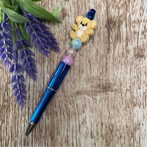 Hand Crafted | Office | Writing Pen Bird Cow Bear Artisan Beaded Custom ...